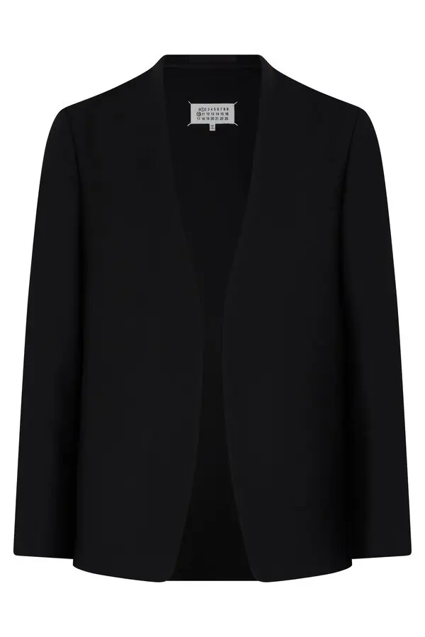 MAISON MARGIELA Open Virgin Wool Jacket With Minimalist Open Collar