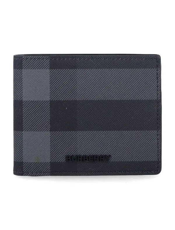 Burberry Thermoplastic Polyurethane & Cotton Wallet - Charcoal