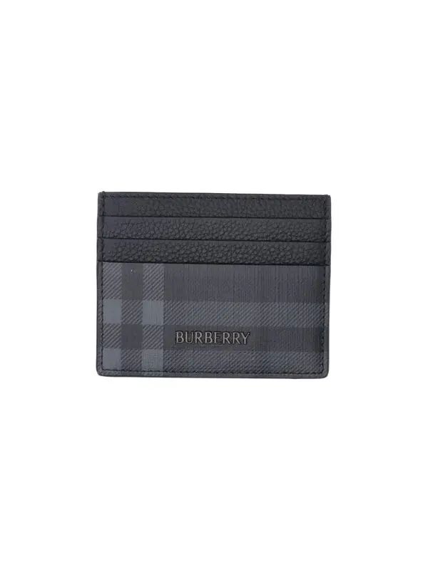 Burberry Check Bifold Wallet, 8.5 Cm X 10.8 Cm - Grey