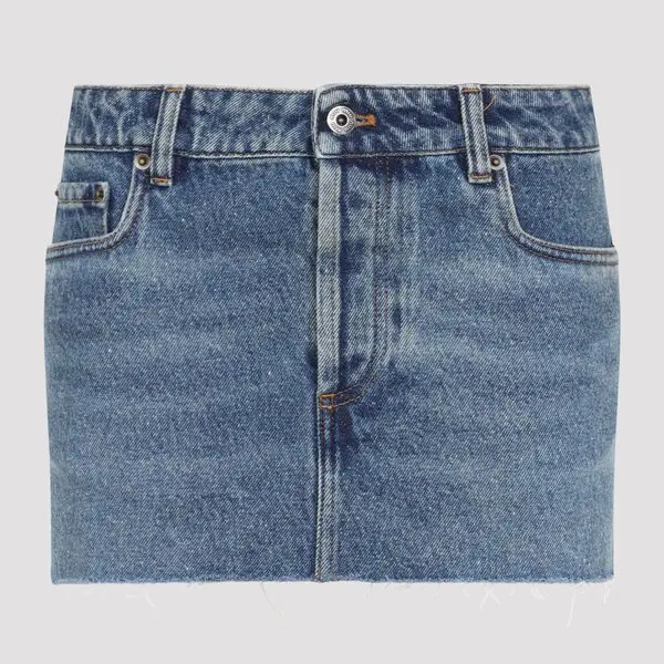 Miu Miu Mini Denim Skirt - Blue