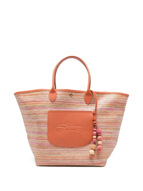 Longchamp Woven Basket Tote Bag - Brown