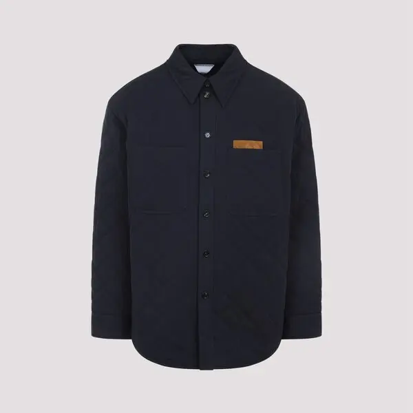 Bottega Veneta Quilted Overshirt For - Blue