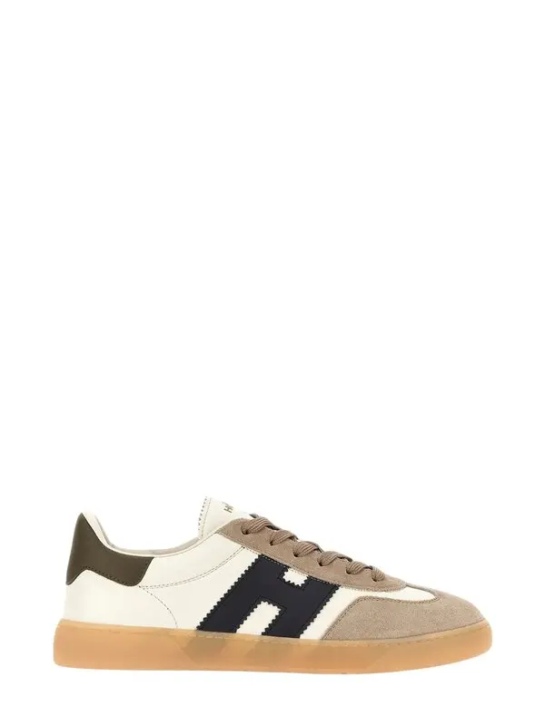 Hogan Shearling & Calf Leather Sneakers - White