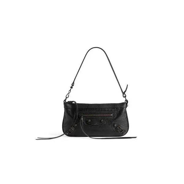 Balenciaga Mini Pouch Handbag On Strap - Black