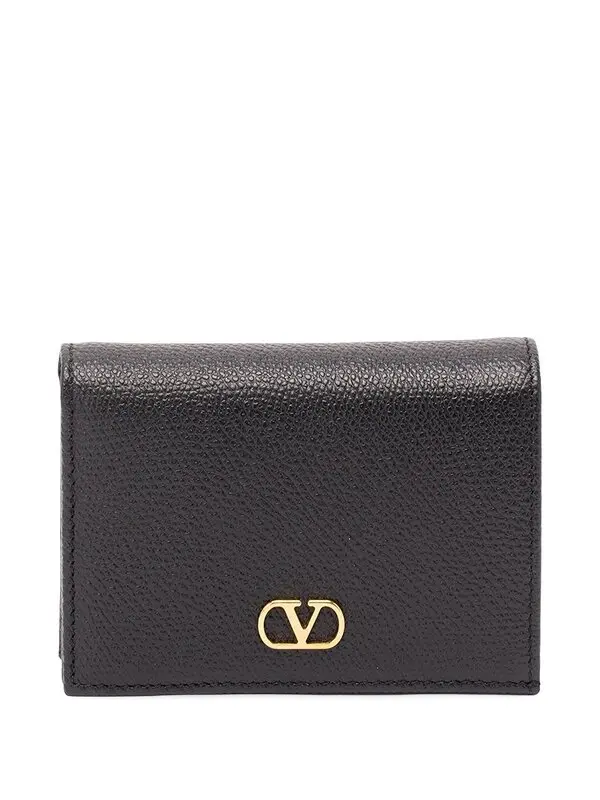 Valentino Garavani Vlogo Signature Mini Flap French Wallet - Nero
