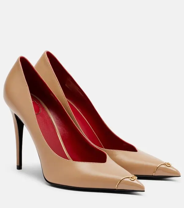 Valentino Garavani Mini Vlogo Heart Pump - Cammello