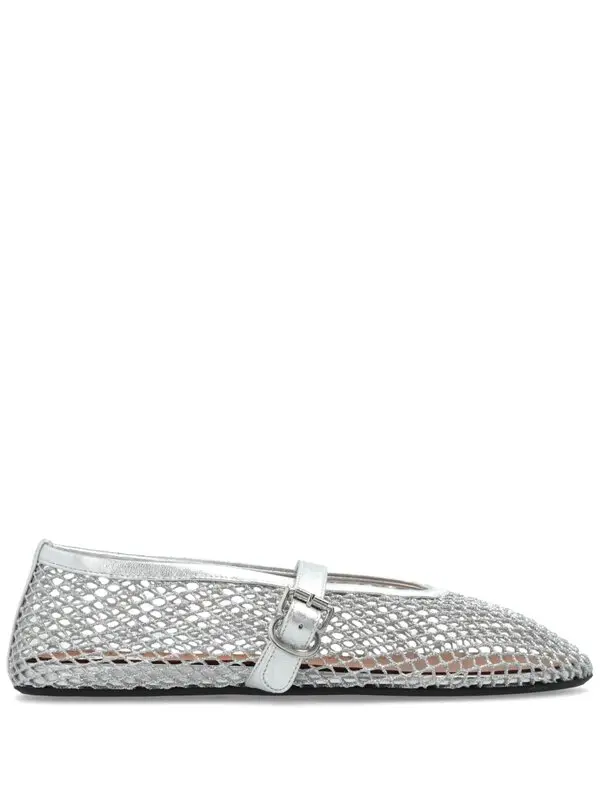 Alaïa Buckle-strap Ballet Flats - Argentblan