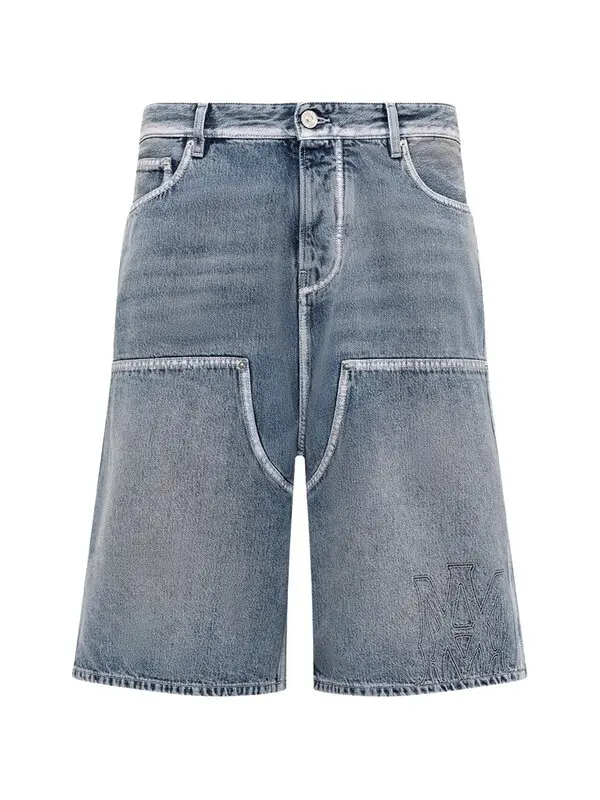 Amiri Ma Dnm Carpenter Denim Shorts - Pacific