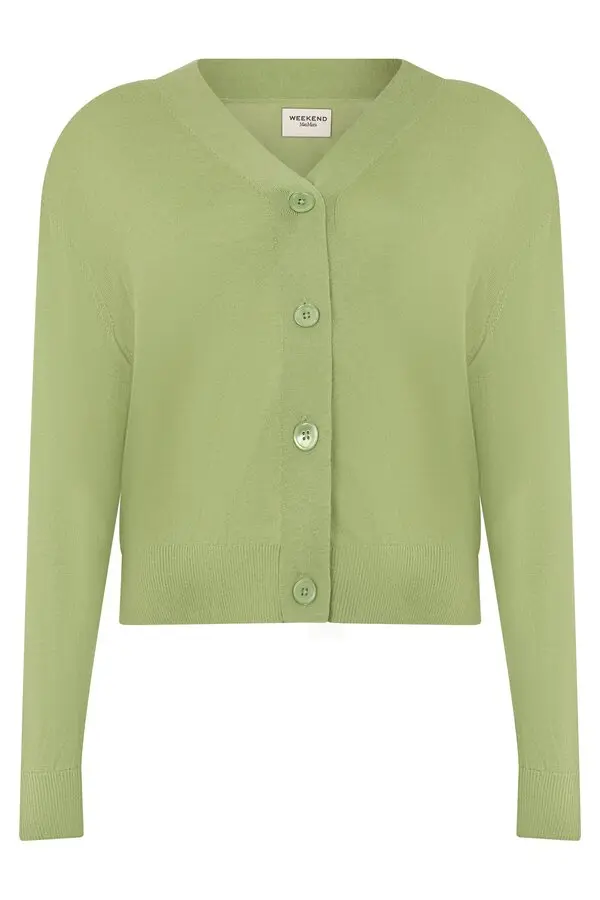 Max Mara Cropped Cardigan With Button Closure