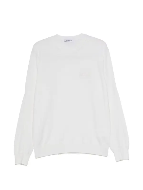 Givenchy Crew Neck Sweater With Cuff Button Tabs