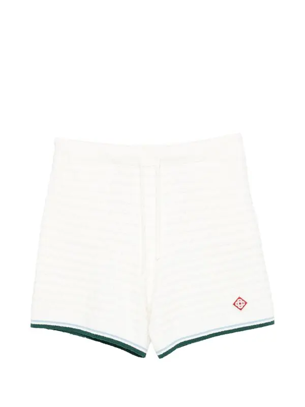 Casablanca Terry-cloth Drawstring Shorts With Secure Fastening - White