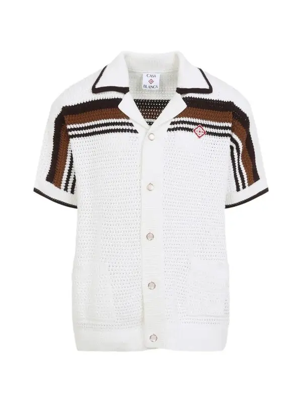 Casablanca Crochet Short Sleeve Shirt