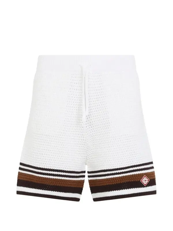 Casablanca Casual Cotton Striped Bermuda Shorts