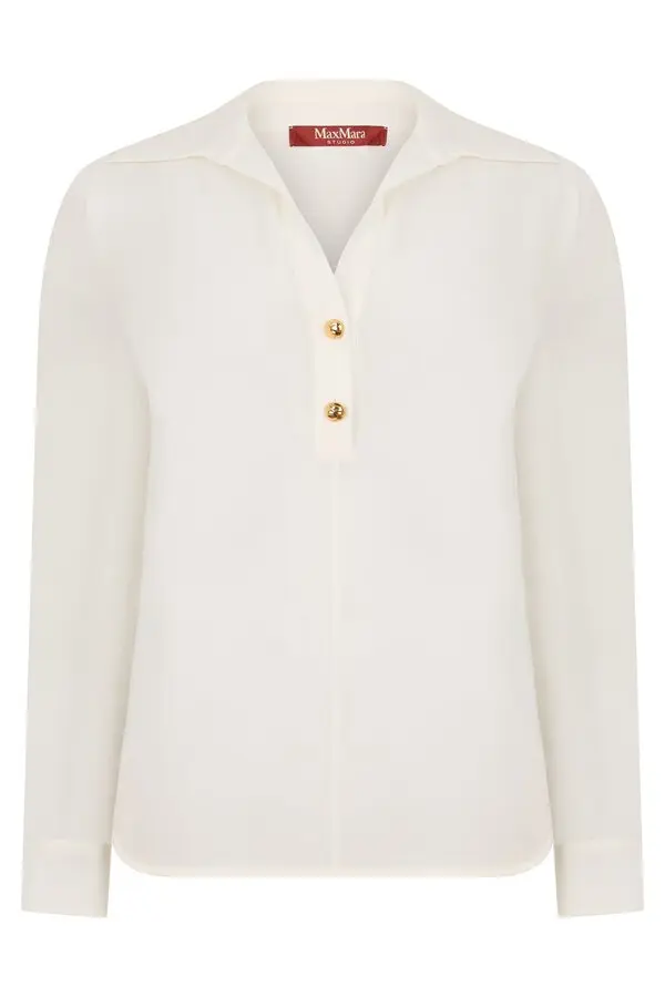 Max Mara Long Sleeve Polo Blouse