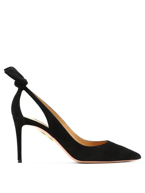 AQUAZZURA Bow Tie Pump 85 - Black
