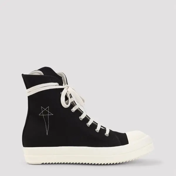 Rick Owens Canvas Sneaker - Black