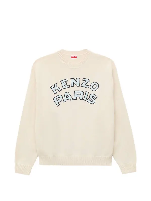 Kenzo Embroidered Knit Sweater - Offwhite