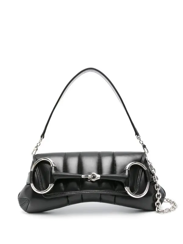 Gucci Horsebit Shoulder Bag - Black