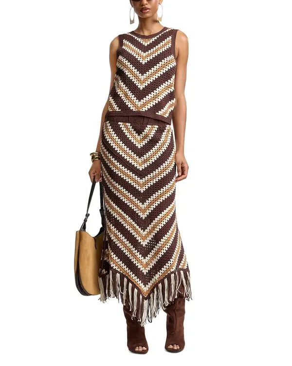 Avec Les Filles Chevron Crochet Top