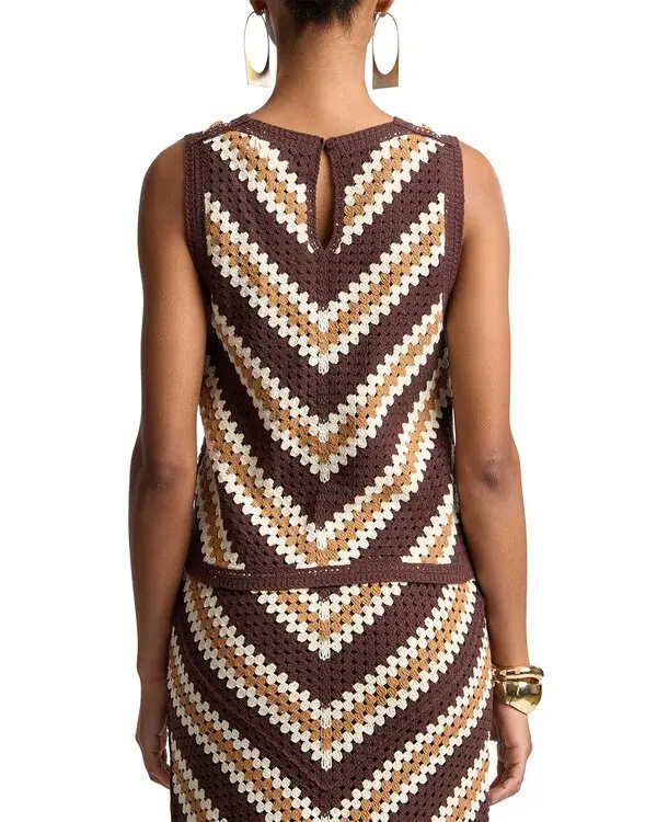 Avec Les Filles Chevron Crochet Top