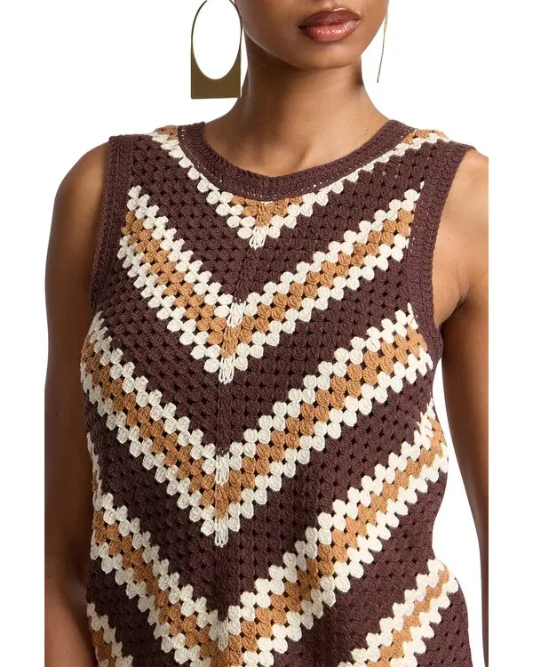 Avec Les Filles Chevron Crochet Top