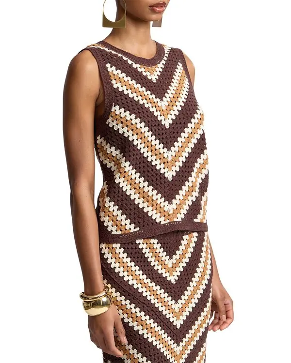 Avec Les Filles Chevron Crochet Top