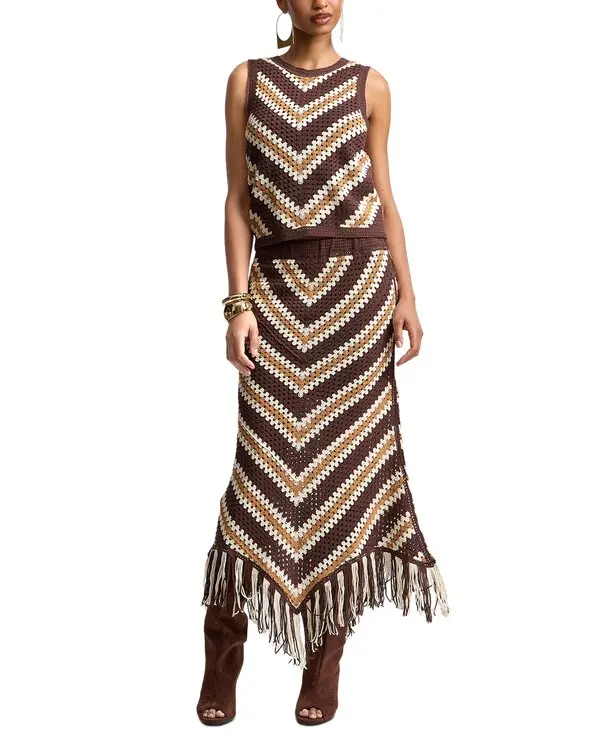Avec Les Filles Chevron Crochet Top