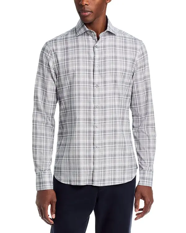 Canali Allover Plaid Sportshirt