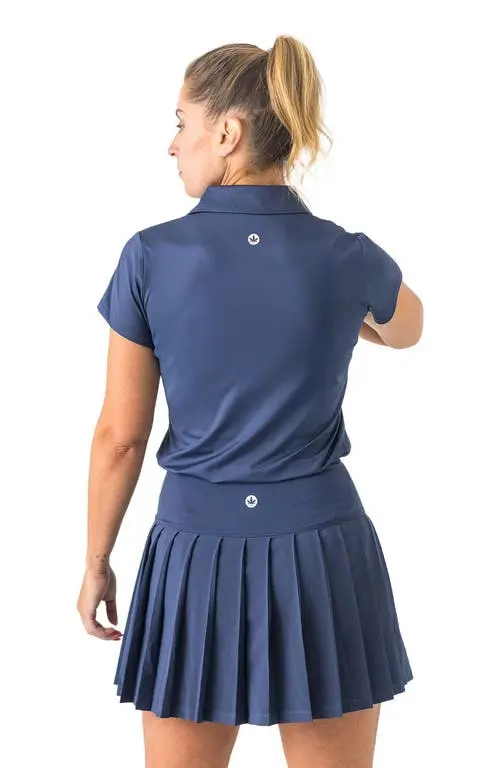 Boast 2 In 1 Pleated Skirt - Navy