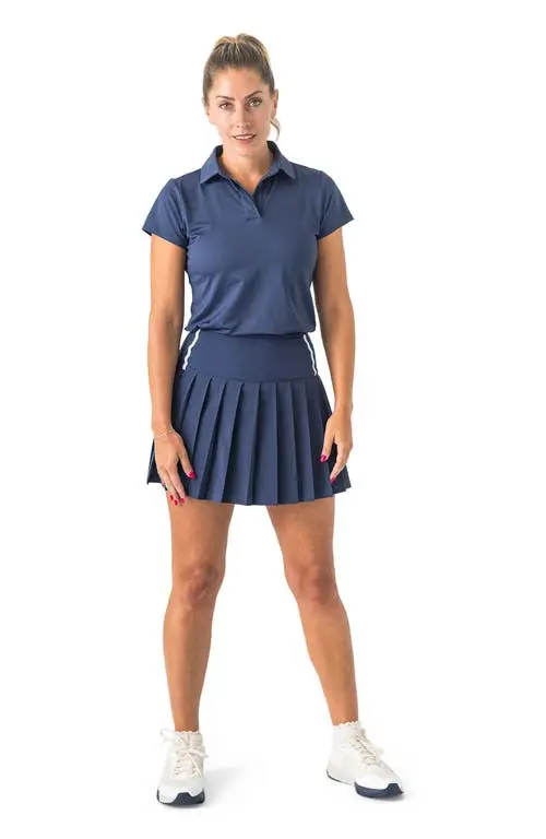 Boast 2-in-1 Pleated Skirt With Integrated Short - Navy