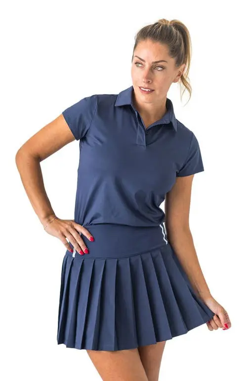 Boast 2-in-1 Pleated Skirt With Integrated Short - Navy