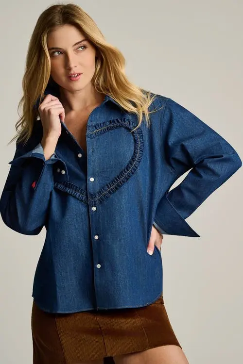 Lisa Todd Ruffled Up Button-up Shirt