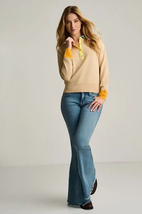 Lisa Todd Pop Posh Cotton Cashmere Polo - Sable