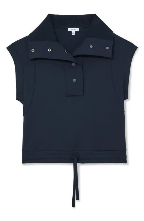 REISS Phoebe Snap Collar Top
