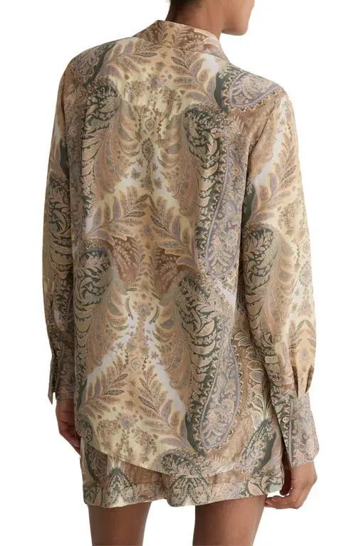 REISS Katiya Paisley Button-up Shirt