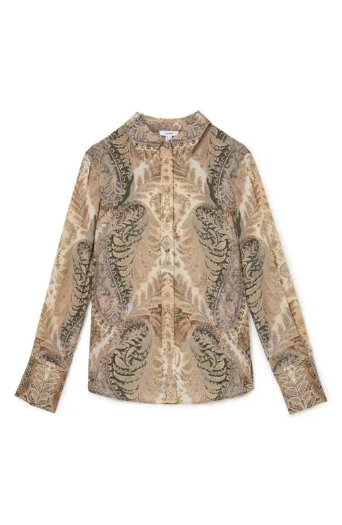 REISS Katiya Paisley Button-up Shirt