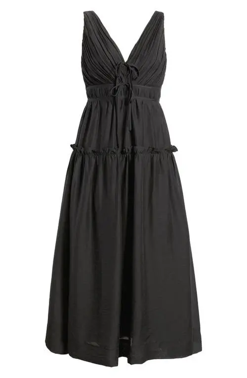 Moon River Fit & Flare Midi Dress