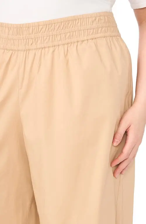CECE DUPRAZ Smocked Waist Crop Pull-on Pants