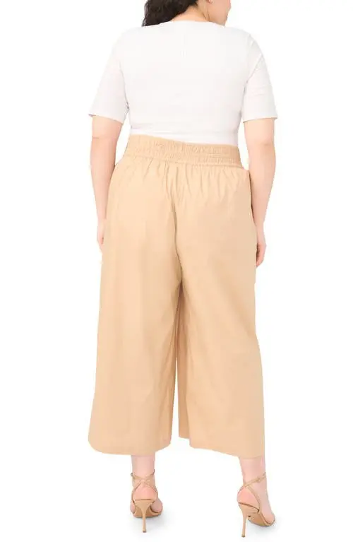 CECE DUPRAZ Smocked Waist Crop Pull-on Pants