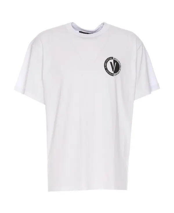 Versace Logo-printed Crewneck T-shirt - White