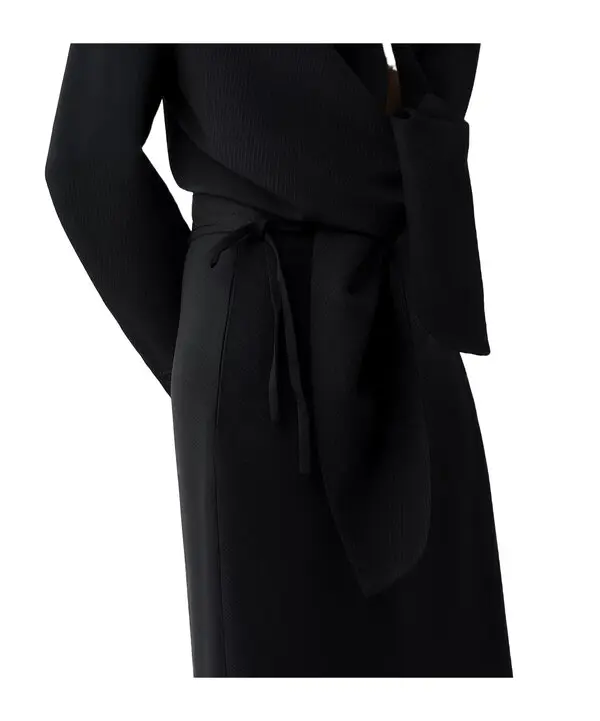 Calvin Klein Hallie Wrap Midi Skirt - Black