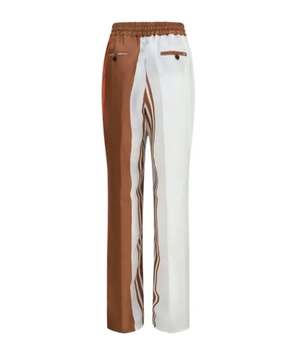 Kiton Striped Drawstring Wide-leg Pants