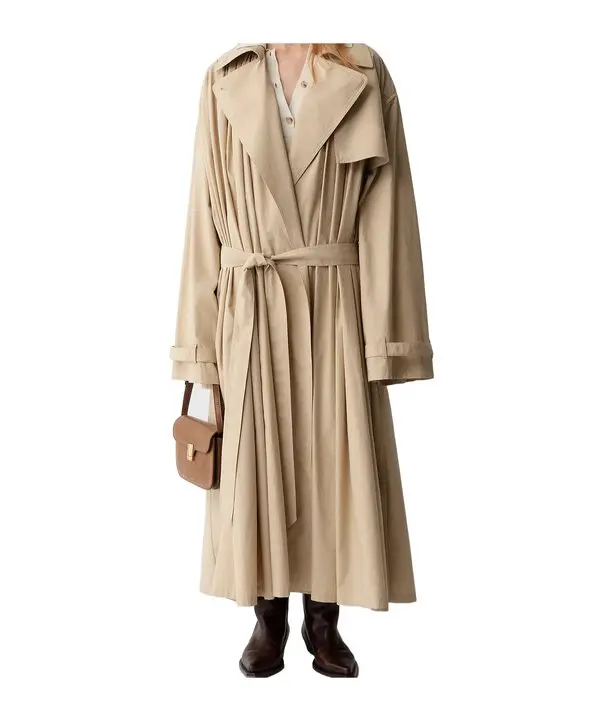 Calvin Klein Mireille Belted Trench Coat - Eucalyptus