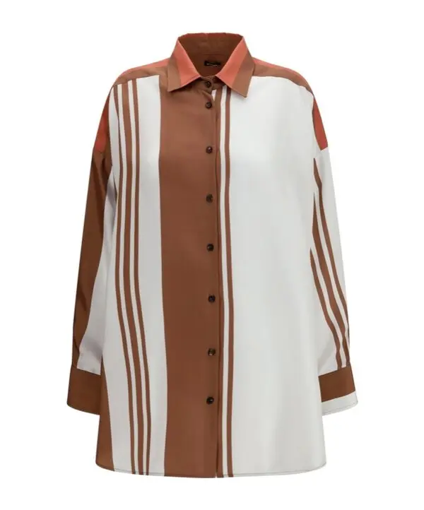 Kiton Long Striped Shirt