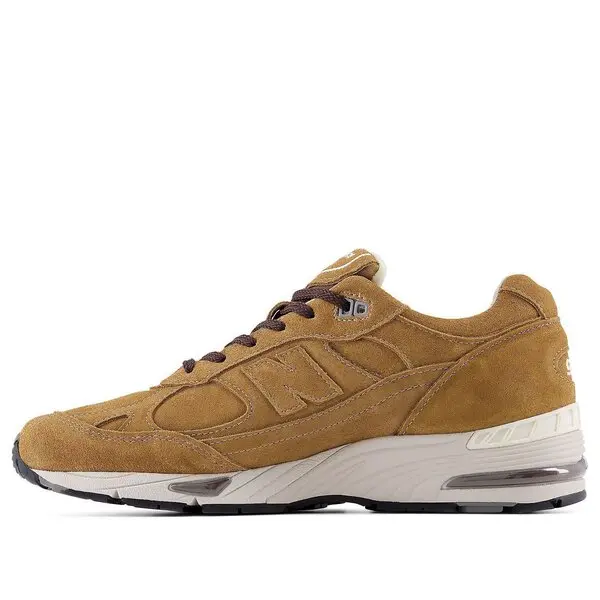 NEW BALANCE 991v1 Luxe Suede Sneakers Made In Uk - Dijon/castle Wall