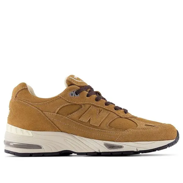 NEW BALANCE 991v1 Luxe Suede Sneakers Made In Uk - Dijon/castle Wall