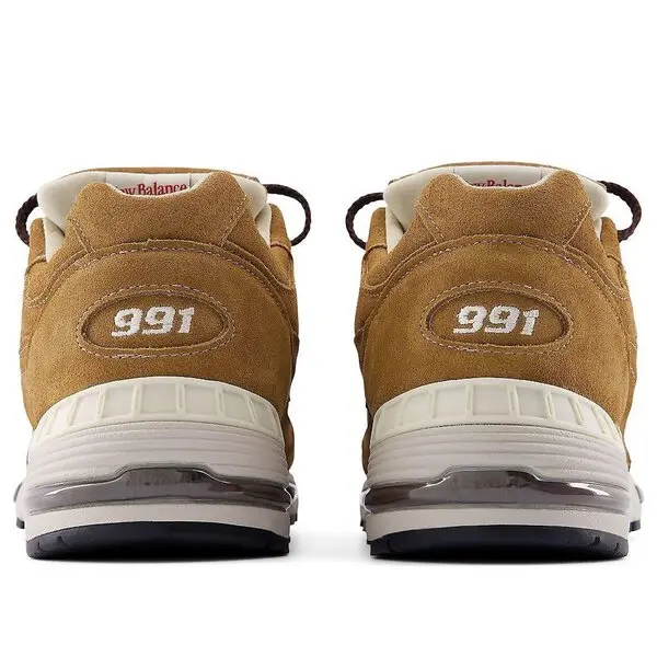 NEW BALANCE 991v1 Luxe Suede Sneakers Made In Uk - Dijon/castle Wall