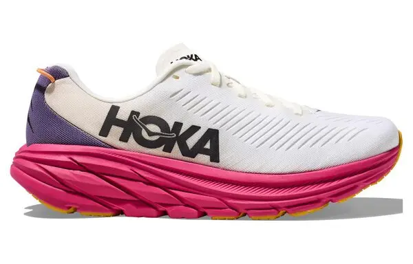 Hoka One One Rincon 3 Athletic Sneakers - Blanc De Blanc/eggnog