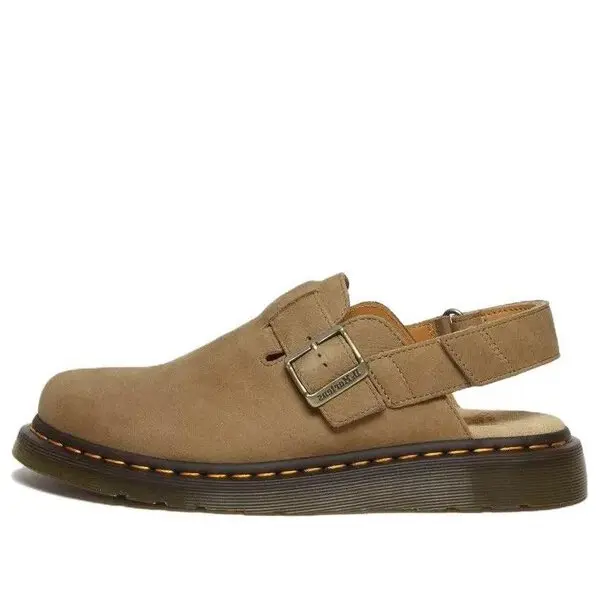 Dr. Martens Jorge Ii Tumbled Nubuck Leather Slingback Mules - Tan
