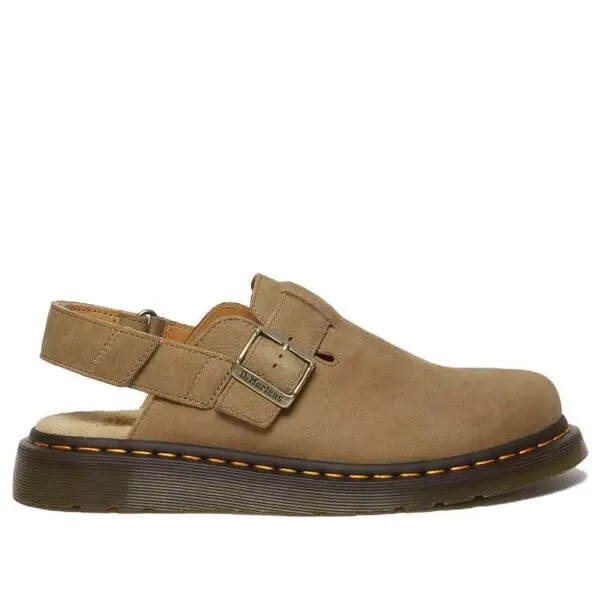 Dr. Martens Jorge Ii Tumbled Nubuck Leather Slingback Mules - Tan